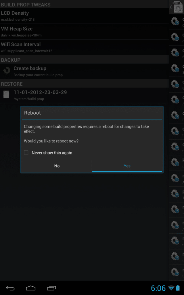 Build Prop Editor:Androidのbuild.propを簡単に、楽に編集できるアプリ。 - アンドロイドラバー